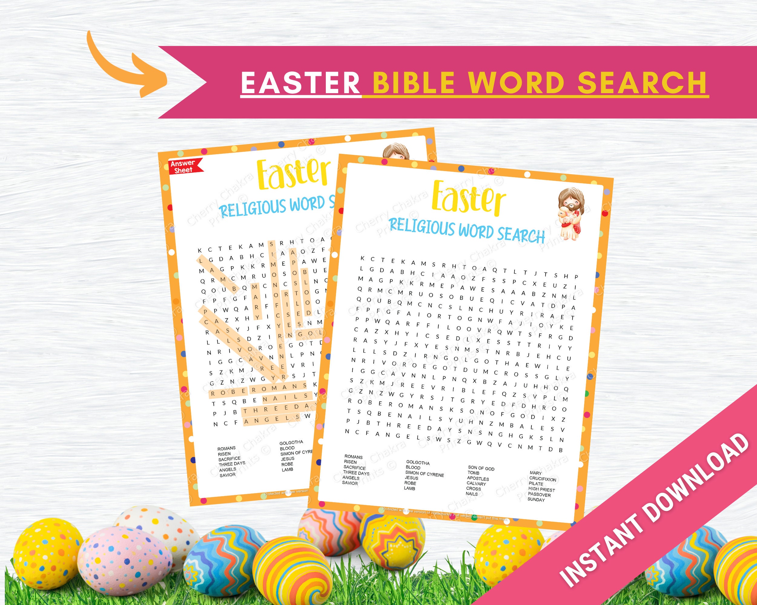 Lent Word Scramble Game | Printable Christian Easter Games for Kids ...