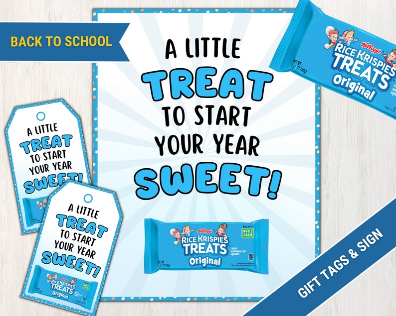 First Day of School Treat Tag for Student, Printable Gift Tag for Back ...