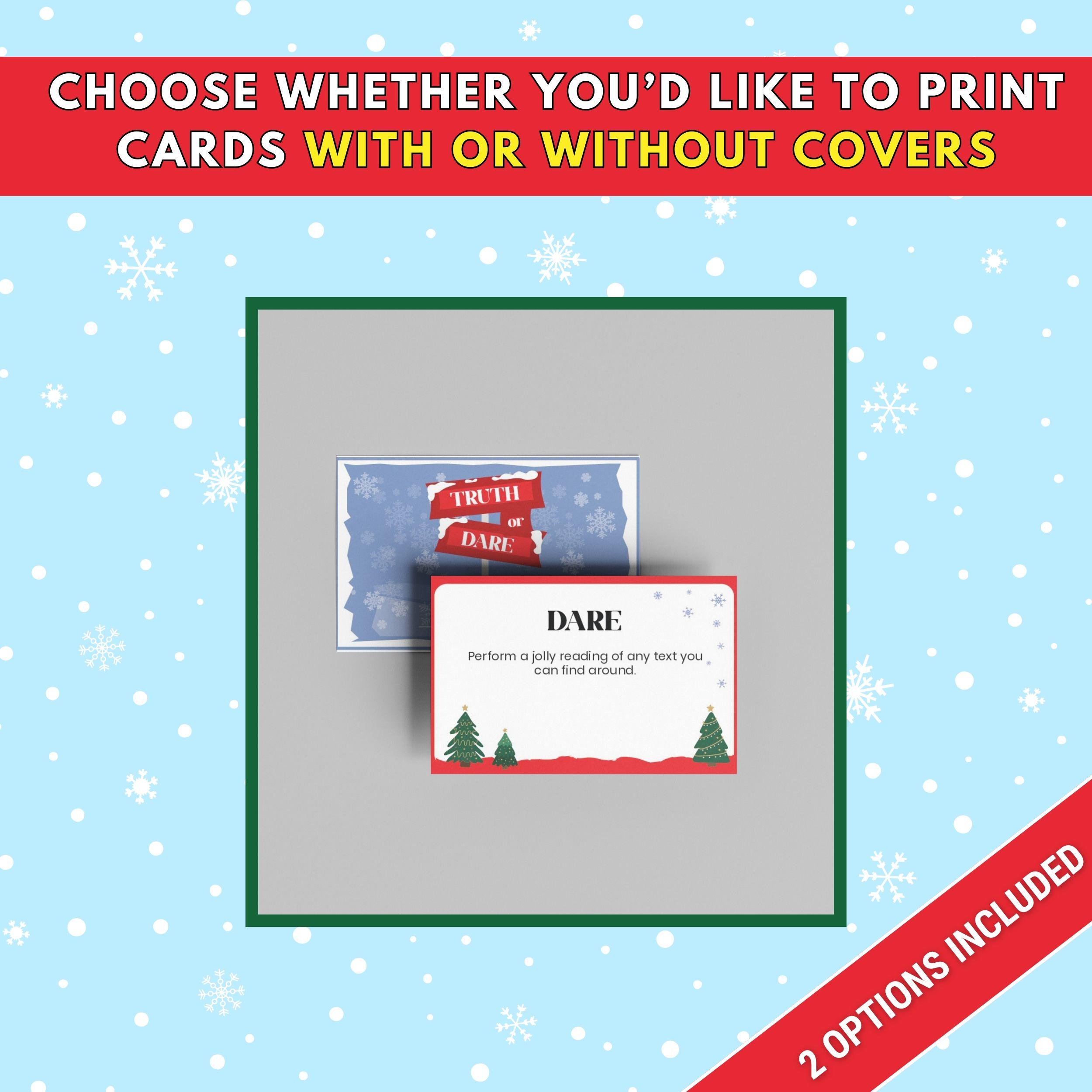 Christmas Truth or Dare Game, Printable Christmas Games, Fun Holiday ...