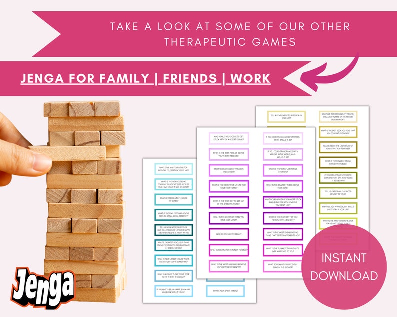 Jenga Questions & Conversation Starter Cards for Couples - Etsy