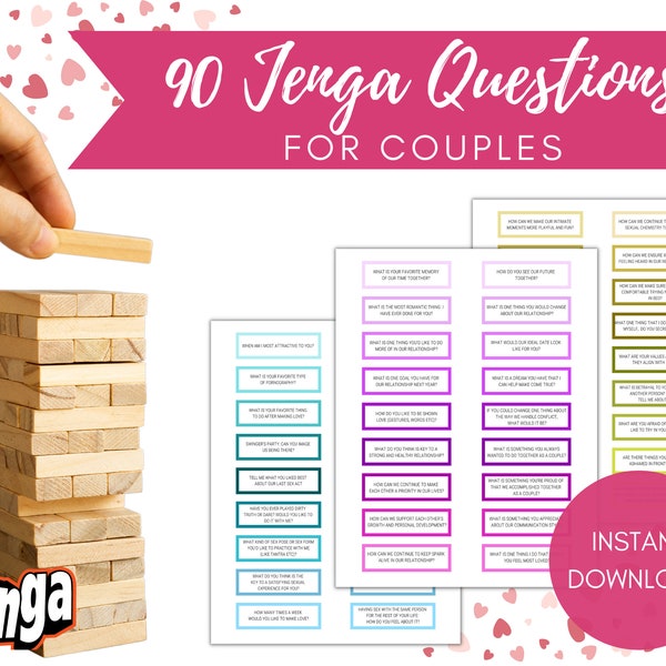 Jenga Questions - Etsy