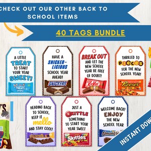 First Day of School Treat Tag for Students, Welcome Back to School Gift ...