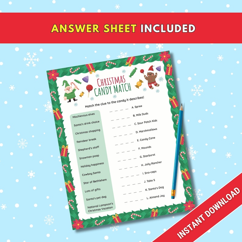 Christmas Candy Match Game, How Sweet It is Xmas Candy Games, Fun ...