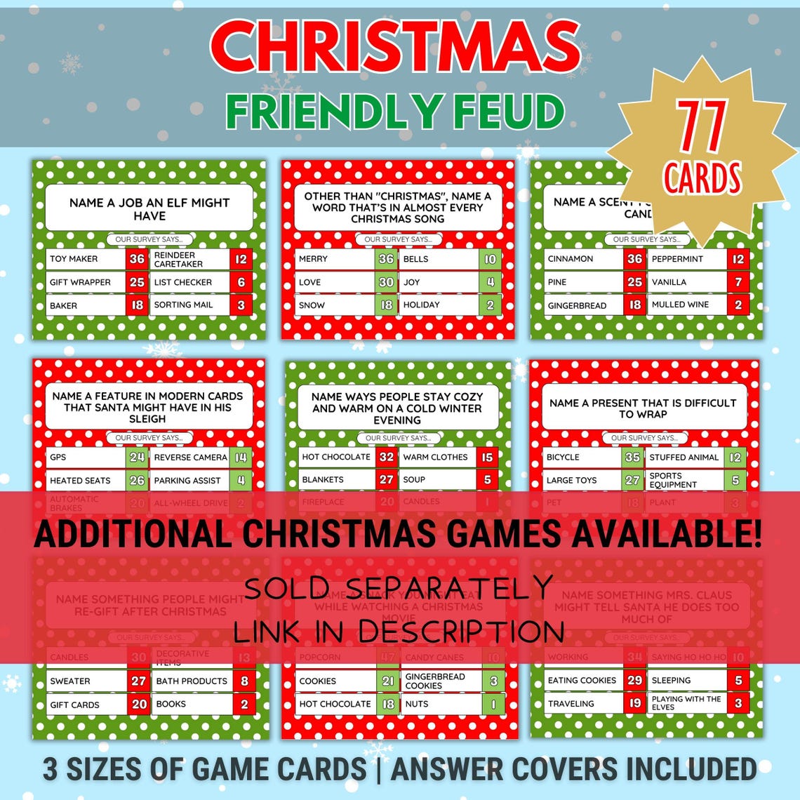 Christmas Who is Most Like Santa Game, Fun Christmas Game, Winter ...