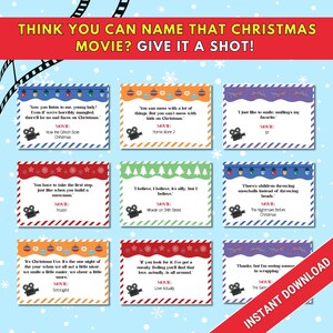 Name the Christmas Movie Game, Printable Christmas Game, Christmas ...