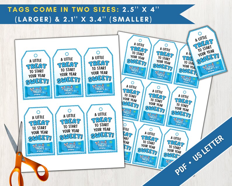 First Day of School Treat Tag for Student, Printable Gift Tag for Back ...