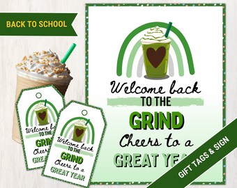 Welcome Back Teacher Gift Tag, Teacher Appreciation Coffee Tag, Back to ...