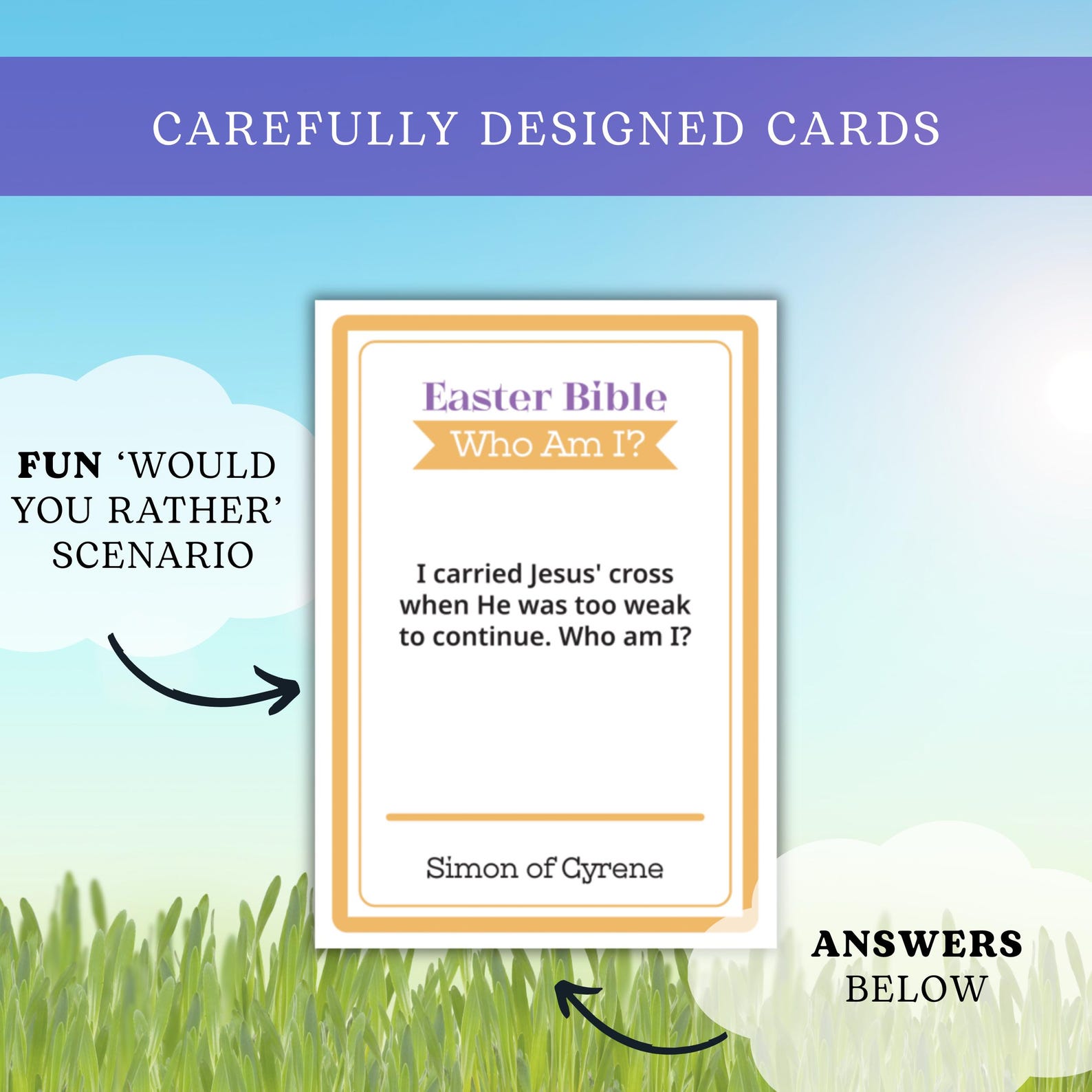 Easter Bible Who Am I? Game | Fun Christian Guessing Game, Printable ...