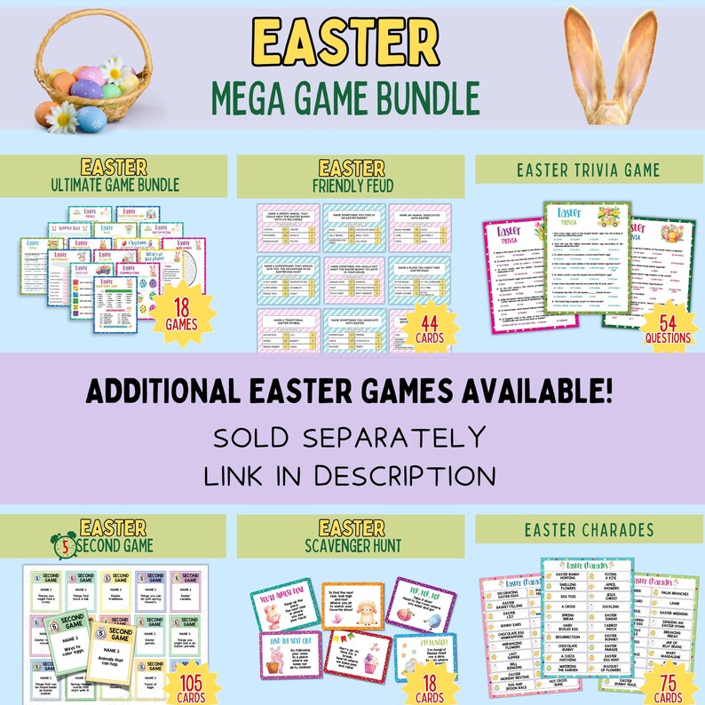 Easter Trivia Quiz Game Bundle, Printable Easter Games, Easter Activity ...