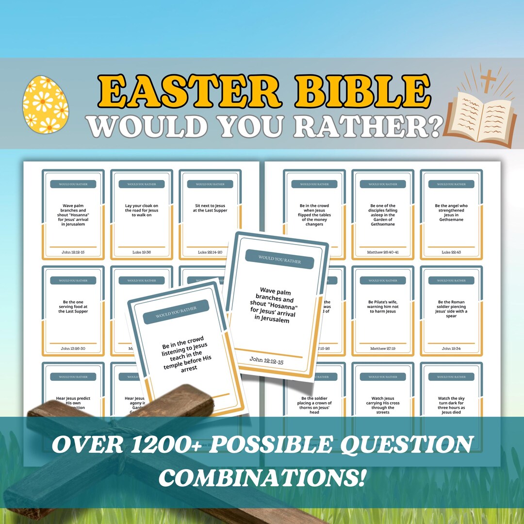 Easter Bible Would You Rather Game | Fun Christian This or That ...