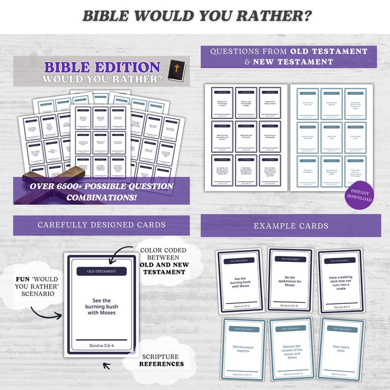 Bible Mega Game Bundle | 4 Fun Printable Christian Games for Kids ...