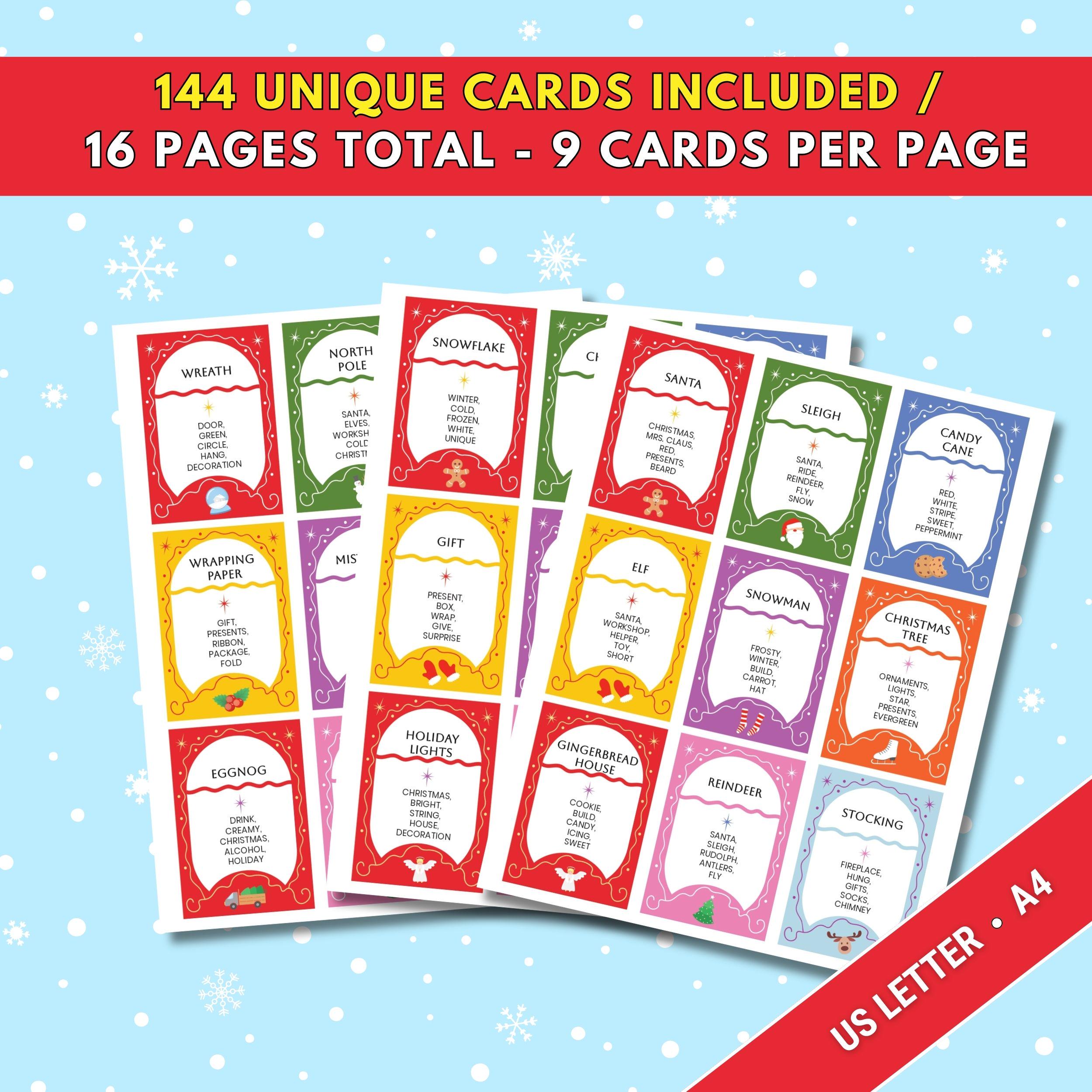 Christmas Forbidden Words Game, Printable Christmas Taboo Game ...