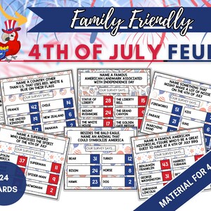 4th of July Scattergories Game, Printable Independence Day Games ...