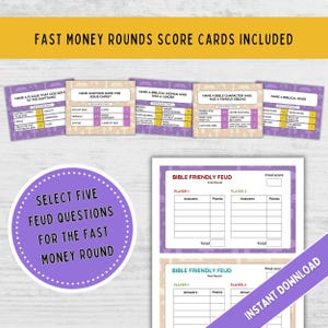 Bible Feud Game, Bible Friendly Feud, Family Game Night, Bible Trivia ...