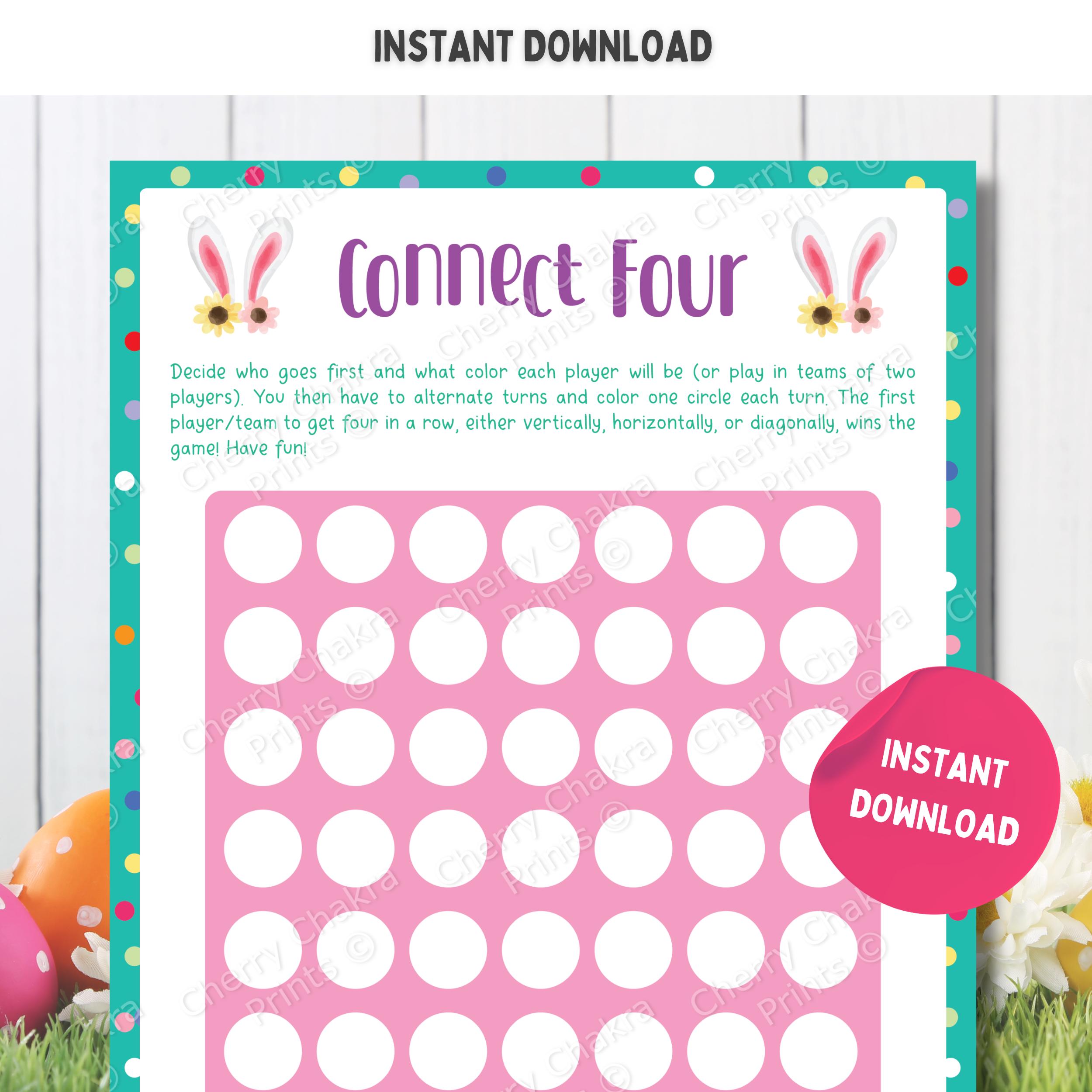 Printable Easter Connect 4 Game | Printable Easter Games | School ...