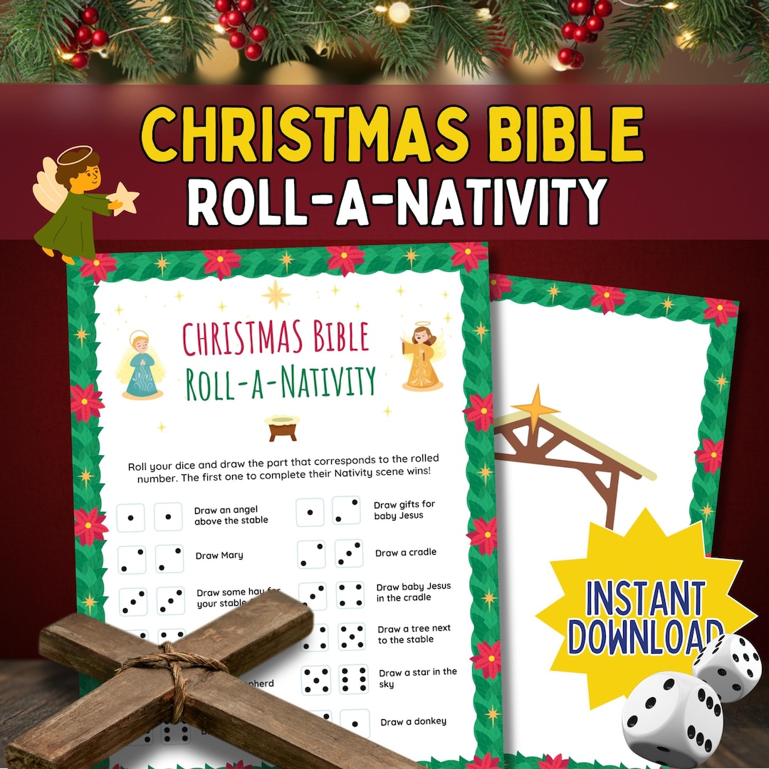 Roll a Nativity Christian Christmas Bible Nativity Dice Game ...