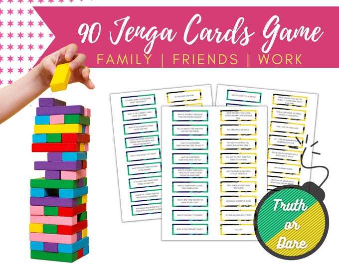 Printable Icebreaker Game. Tumbling Tower Game for Family Game Night or ...