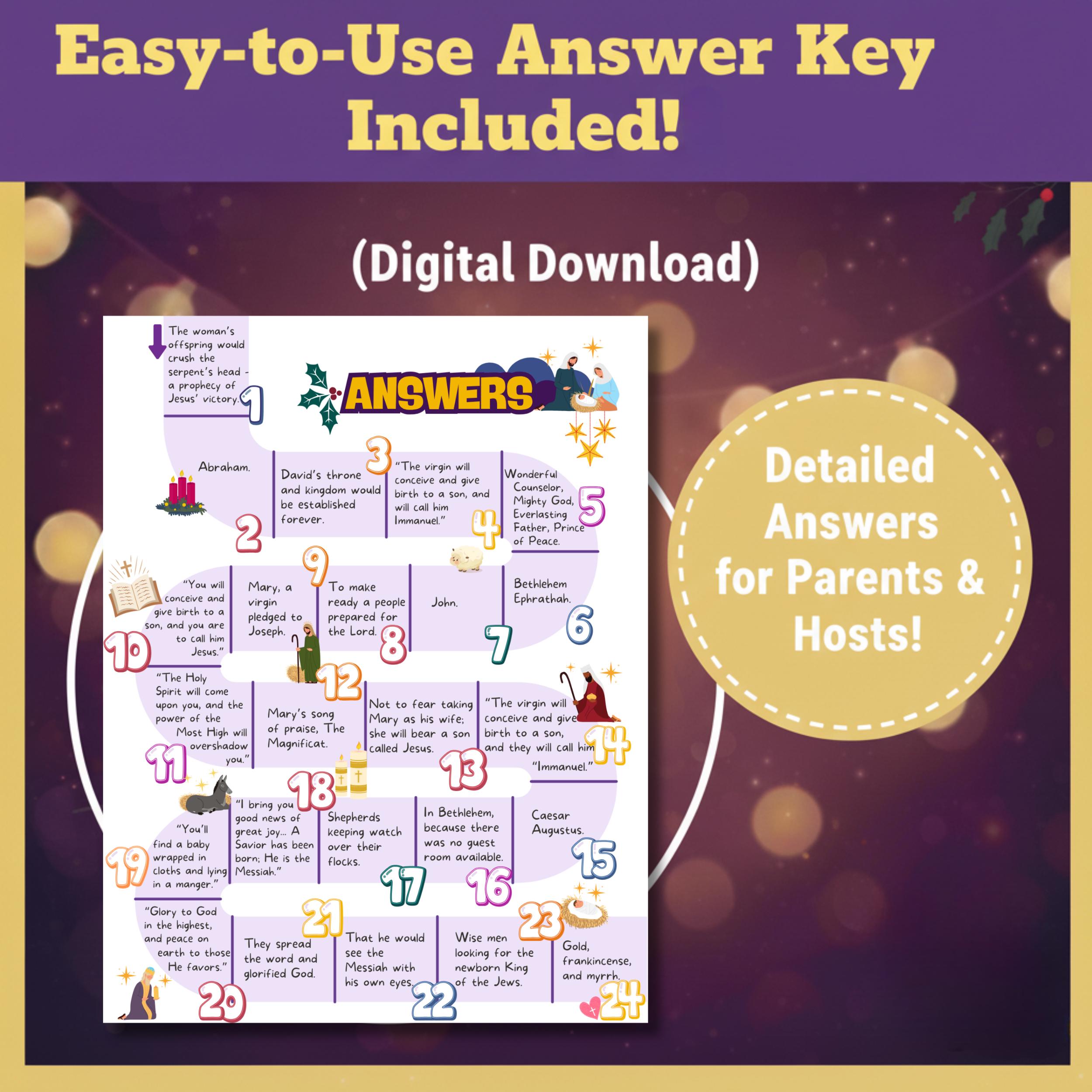 Advent Bible Scavenger Hunt Printable, 24 Days of Christmas Activity ...