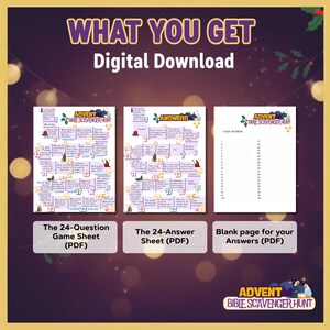 Advent Bible Scavenger Hunt Printable, 24 Days of Christmas Activity ...