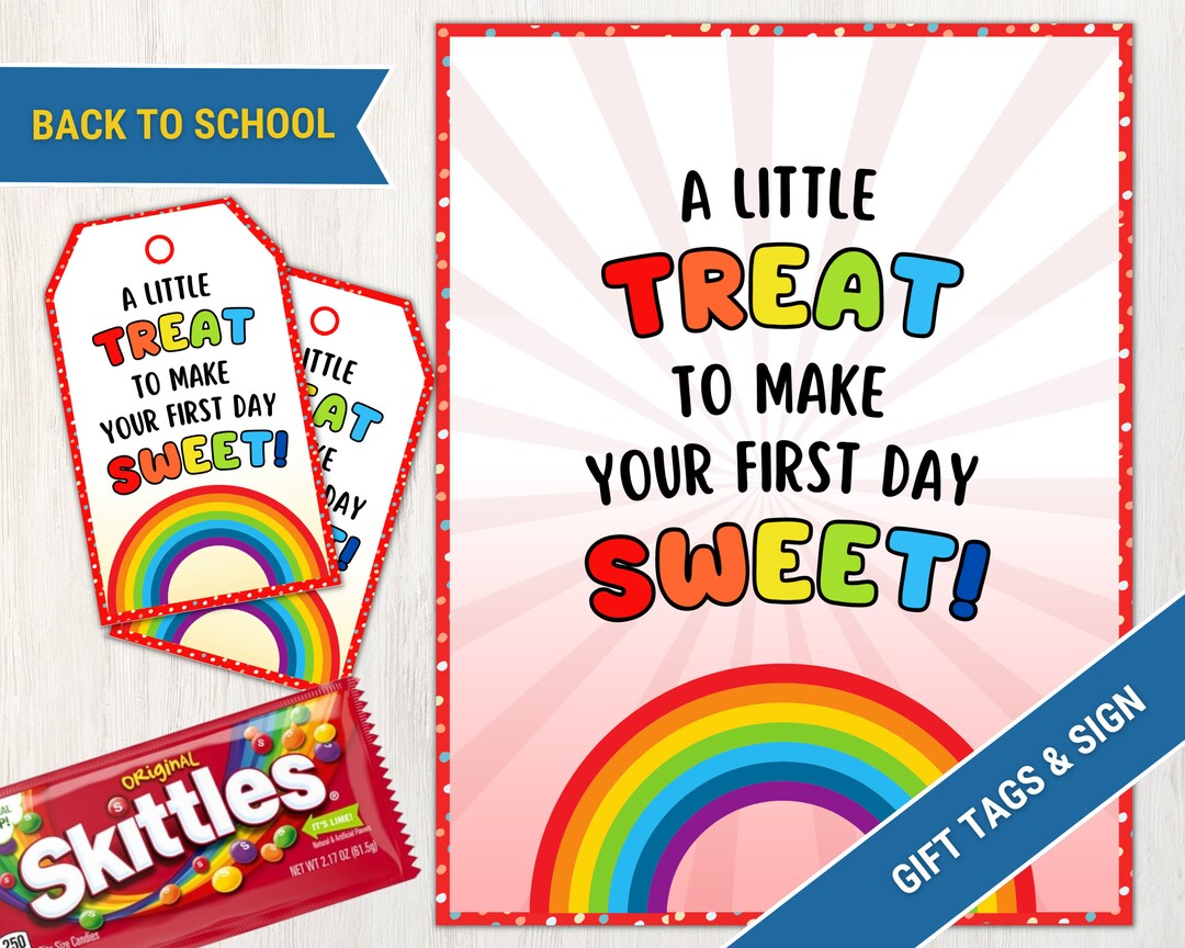 First Day of School Treat Tag for Students, Welcome Back to School Gift ...