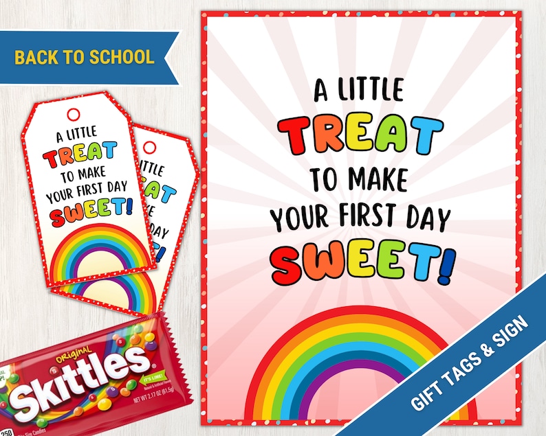 First Day of School Treat Tag for Students, Welcome Back to School Gift ...