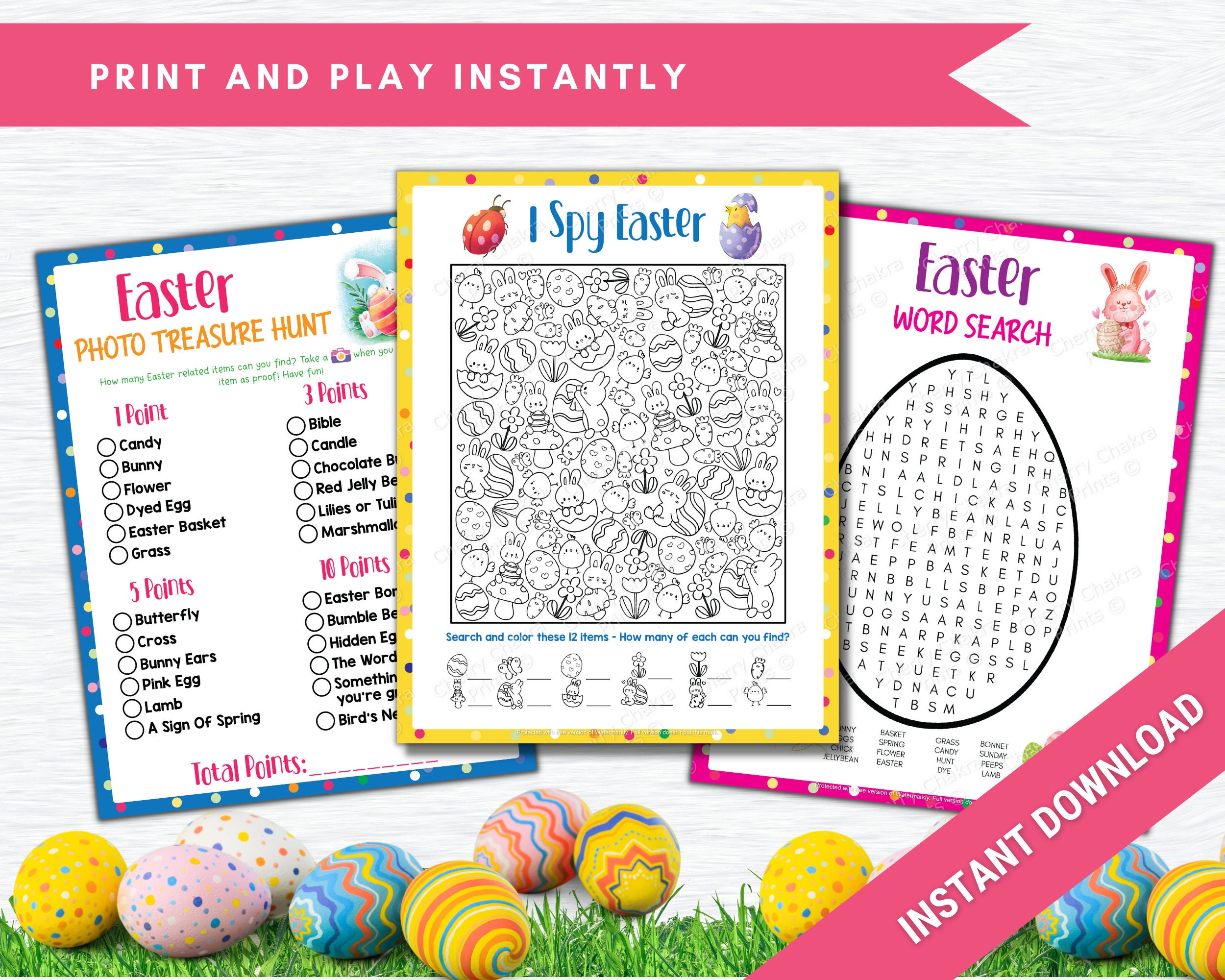 15 Easter Game Bundle | Printable Easter Games for Kids and Adults ...