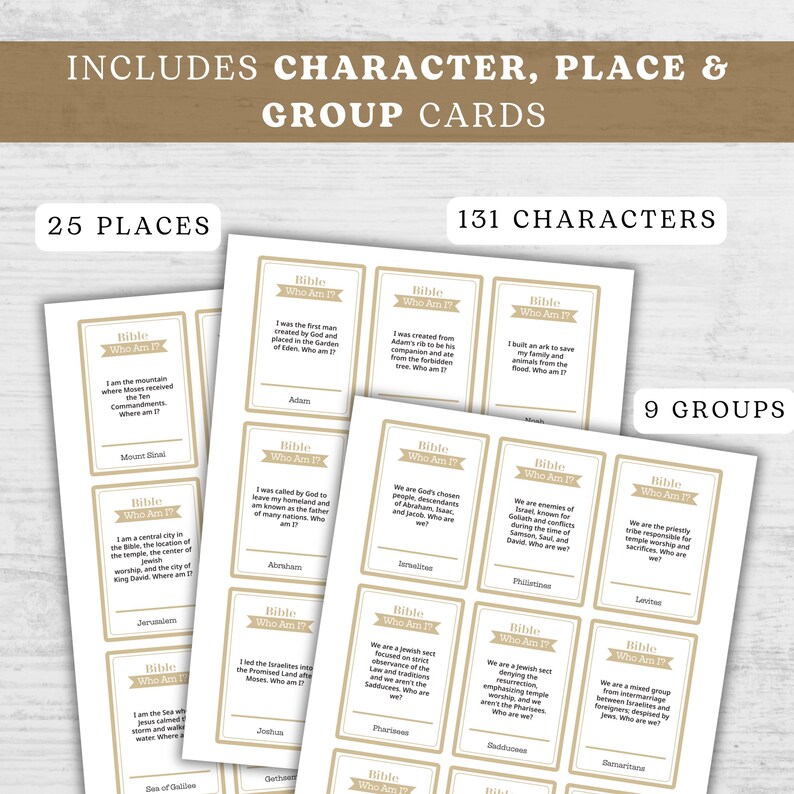 Bible Who Am I? Trivia Cards | Printable Christian Party Game for Kids ...
