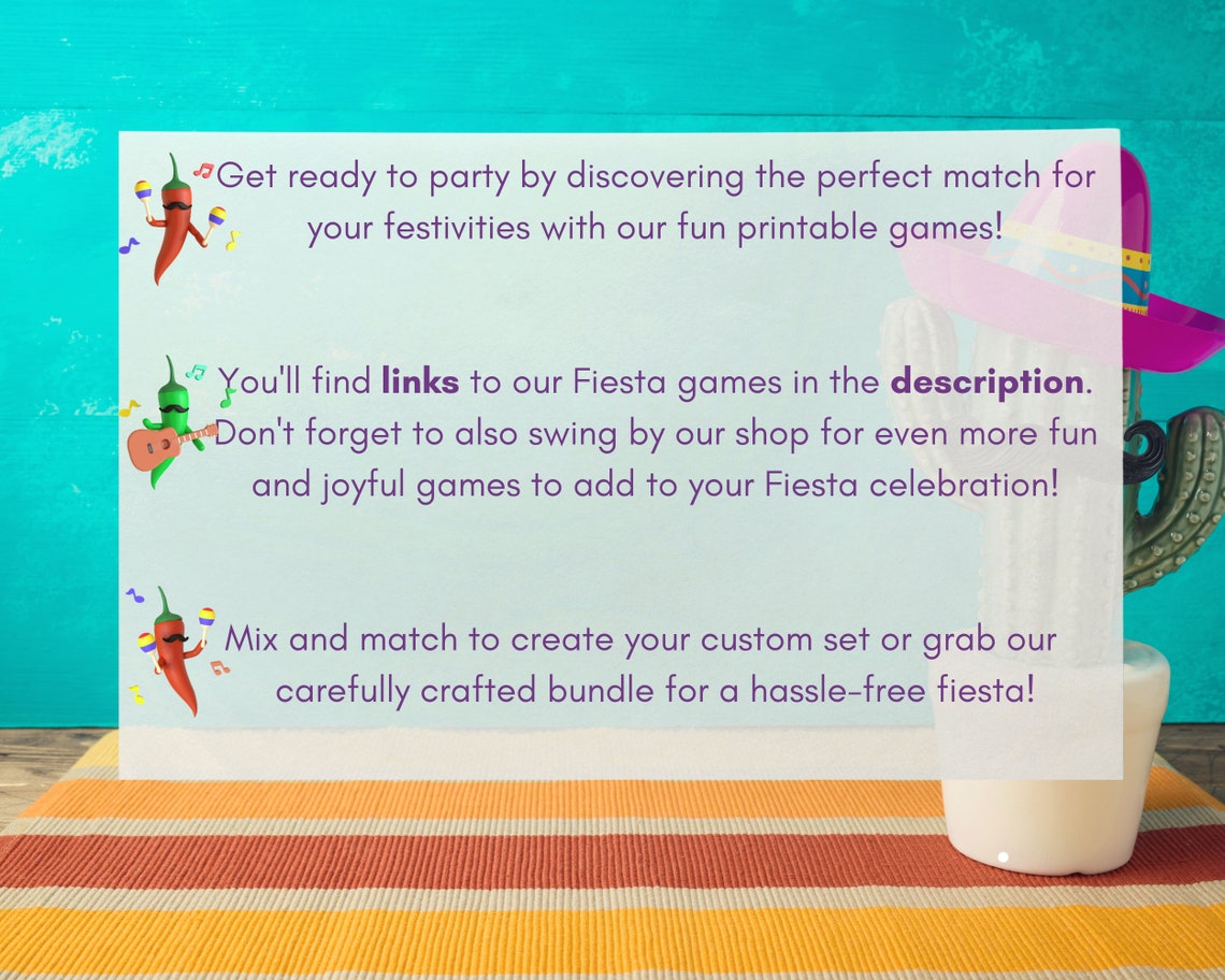 Fiesta Word Scramble Game, Printable Mexican Party Games for a Fiesta ...