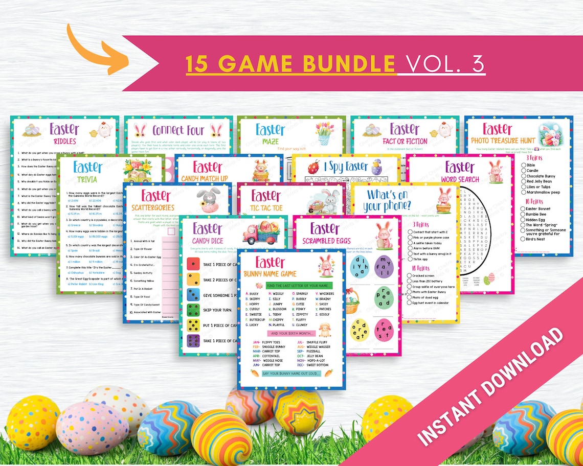 Easter Scattergories Game | Printable Easter Games, Easter Word Game ...