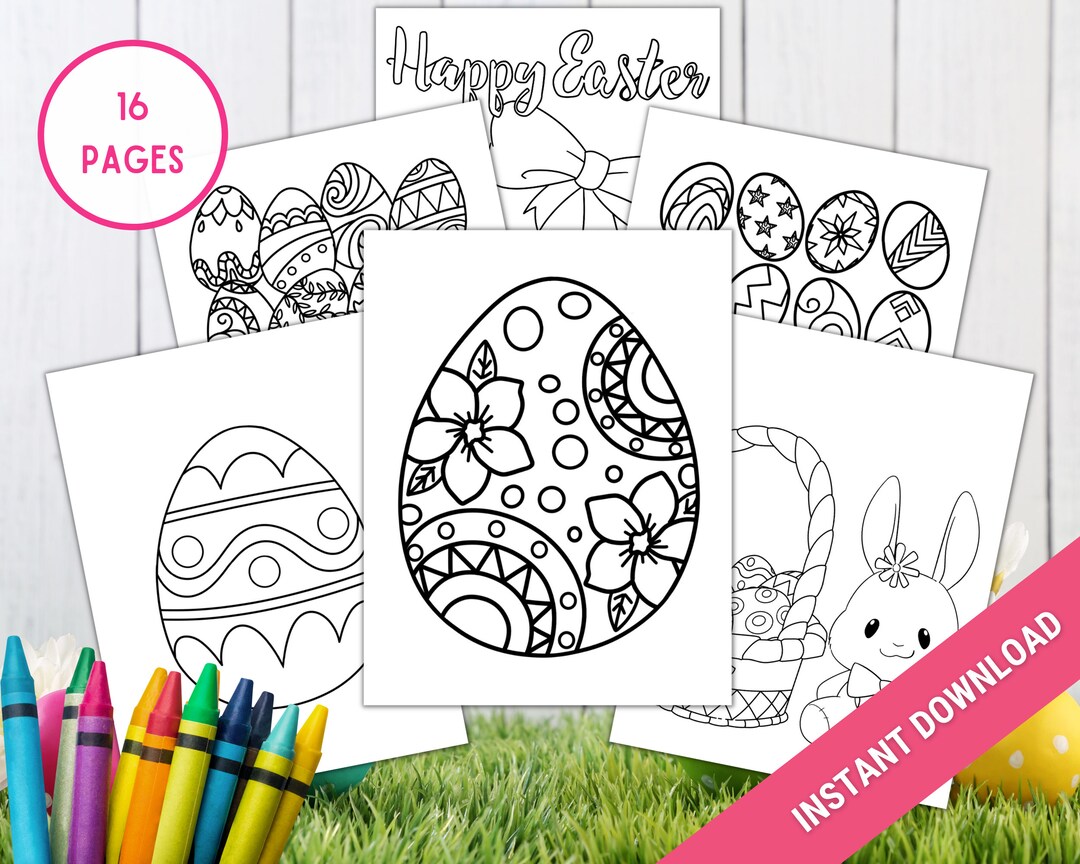 Easter Coloring Pages Sheets | Easter Egg Coloring Pages for Kids ...
