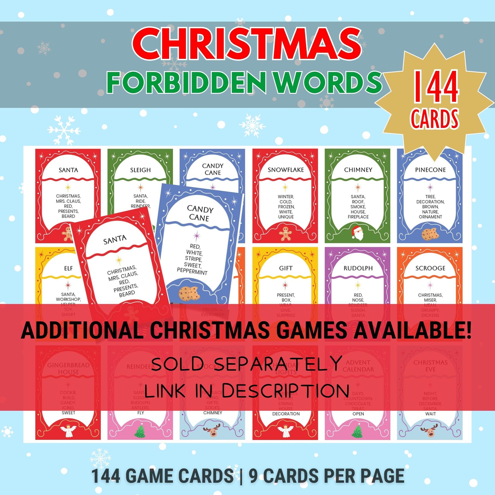 Christmas Think Fast Game, Christmas Think Quick Game, Christmas Word ...