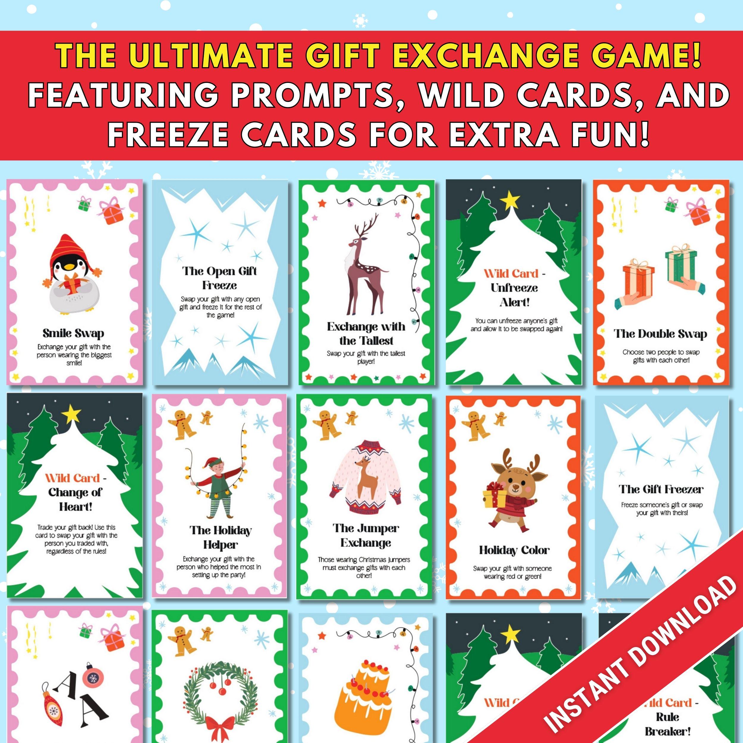 Christmas Gift Exchange Game, Printable Christmas Game, Holiday Gift ...