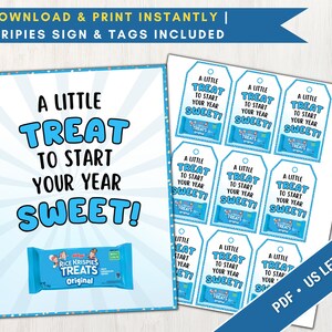 First Day of School Treat Tag for Student, Printable Gift Tag for Back ...