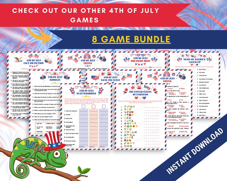 4th of July Emoji Pictionary Game, Printable Independence Day Games ...