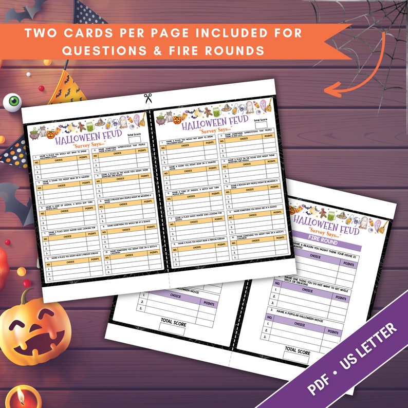 Halloween Family Friendly Feud Game | Halloween Party Family Group Game ...