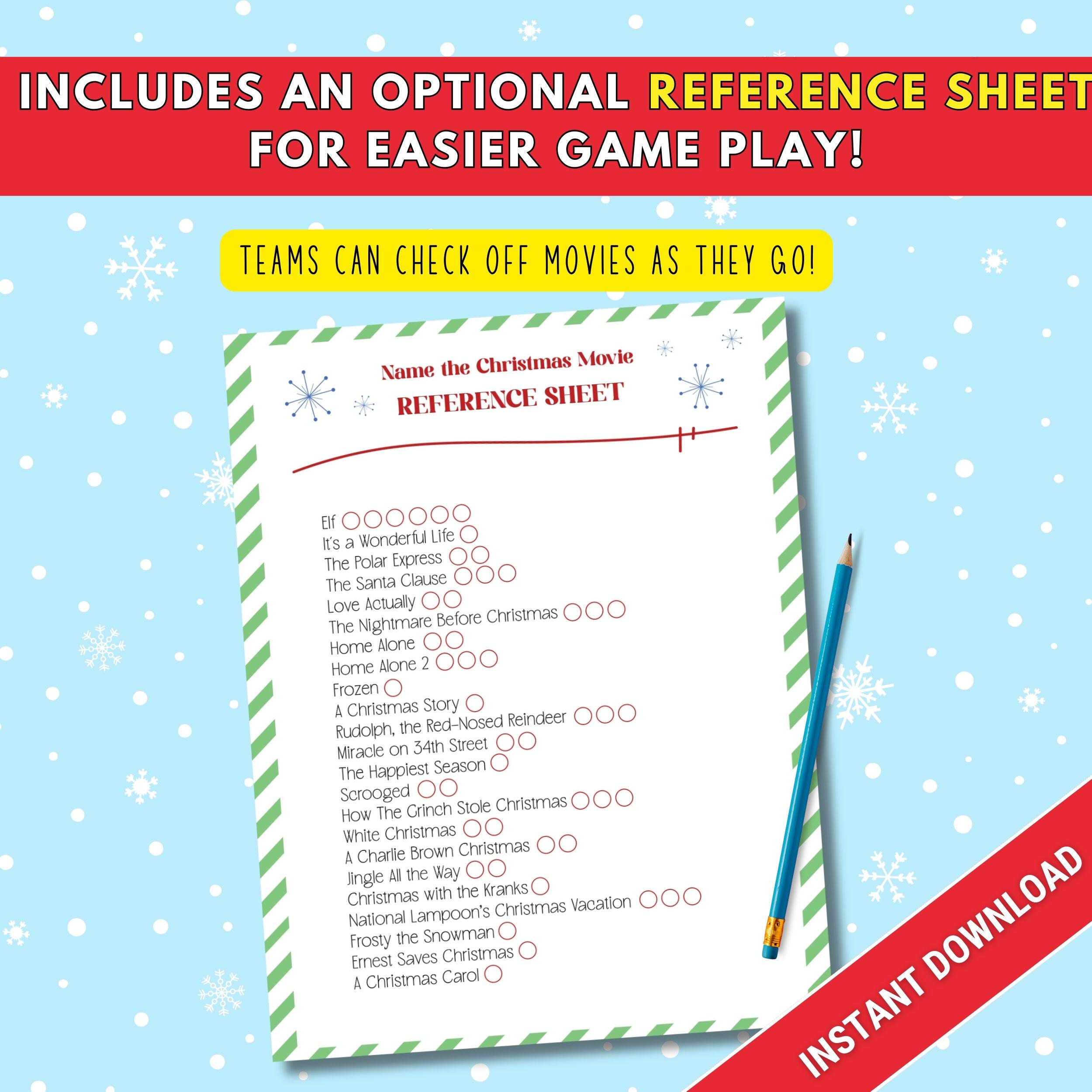 Name the Christmas Movie Game, Printable Christmas Game, Christmas ...