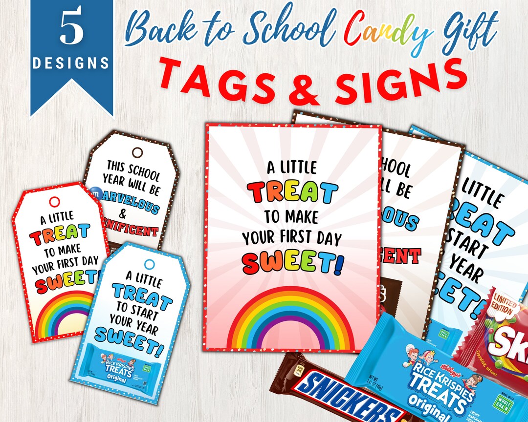 First Day of School Treat Tag for Students, Welcome Back to School Gift ...