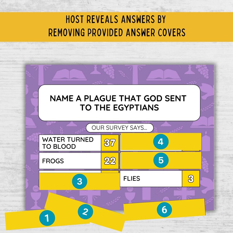 Bible Feud Game, Bible Friendly Feud, Family Game Night, Bible Trivia ...