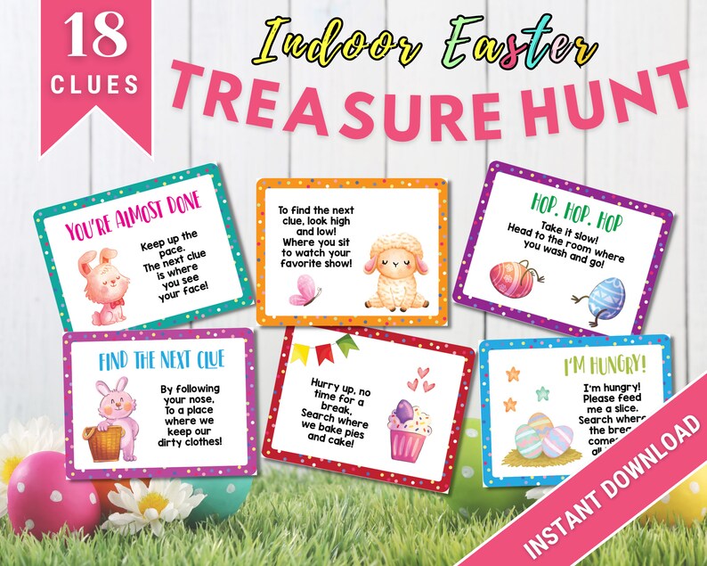 Printable Indoor Easter Scavenger Hunt for Kids Easter - Etsy