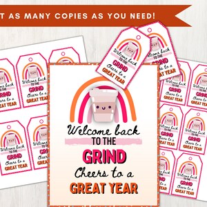 Welcome Back Teacher Gift Tag, Teacher Appreciation Coffee Tag, Back to ...