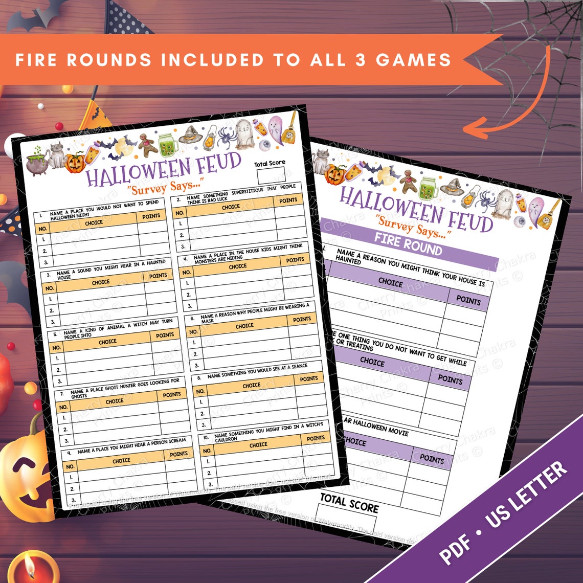 Halloween Family Friendly Feud Game | Halloween Party Family Group Game ...