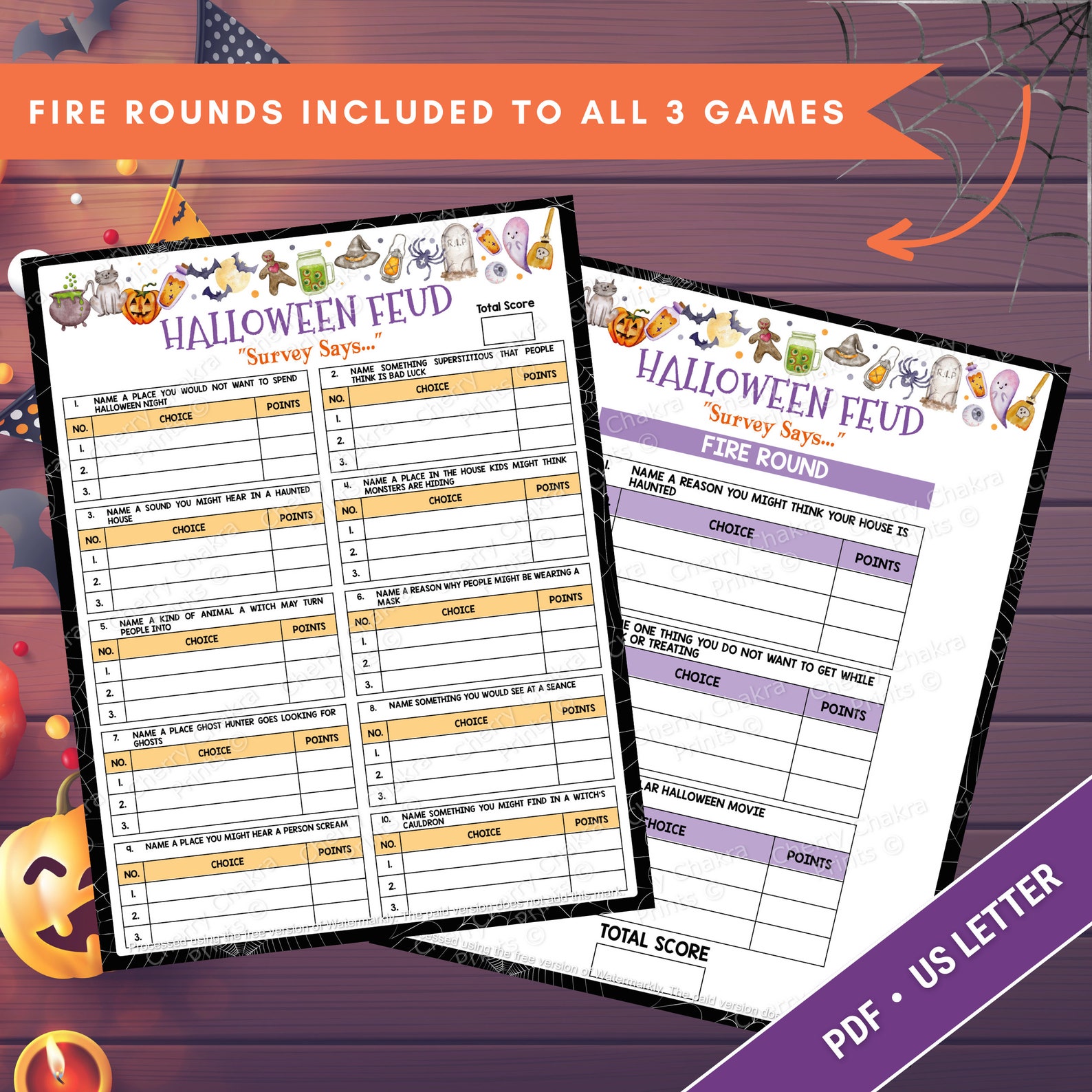 Halloween Family Friendly Feud Game | Halloween Party Family Group Game ...