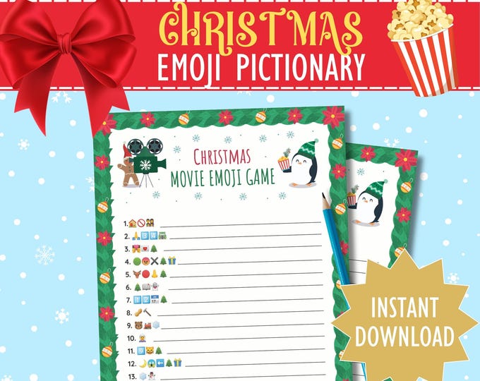 Christmas Movie Emoji Quiz | Christmas Activity | Printables | Emoji ...