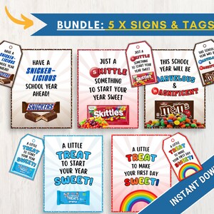 First Day of School Treat Tag for Students, Welcome Back to School Gift ...