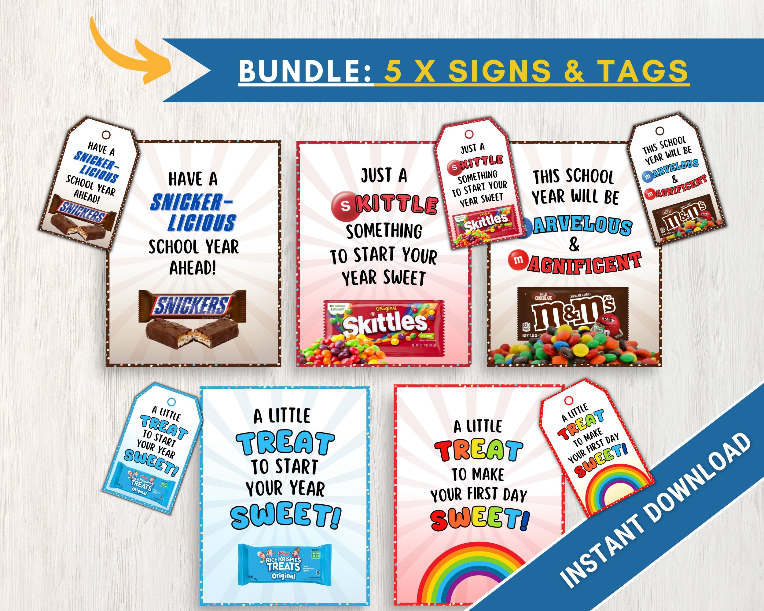 First Day of School Treat Tag for Students, Welcome Back to School Gift ...