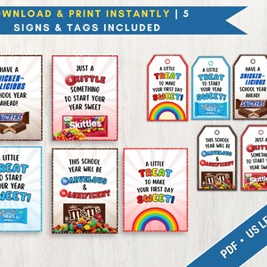 First Day of School Treat Tag for Students, Welcome Back to School Gift ...