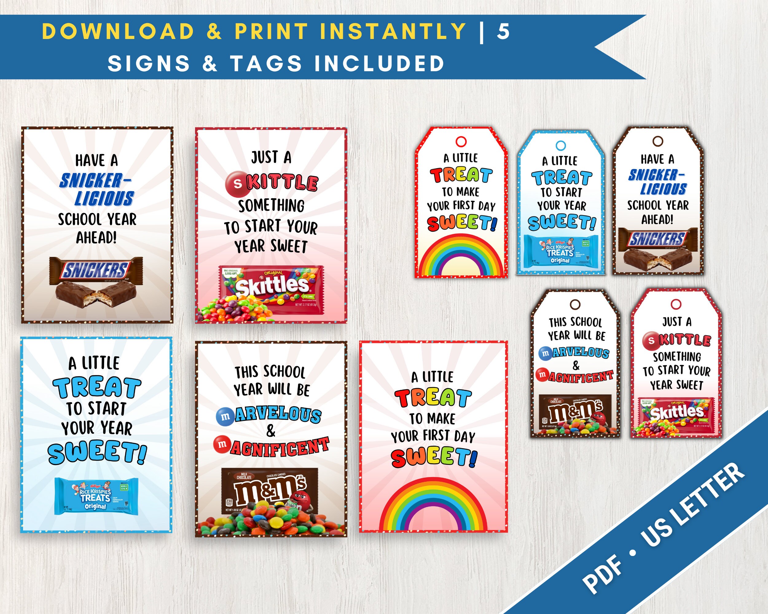 First Day of School Treat Tag for Students, Welcome Back to School Gift ...