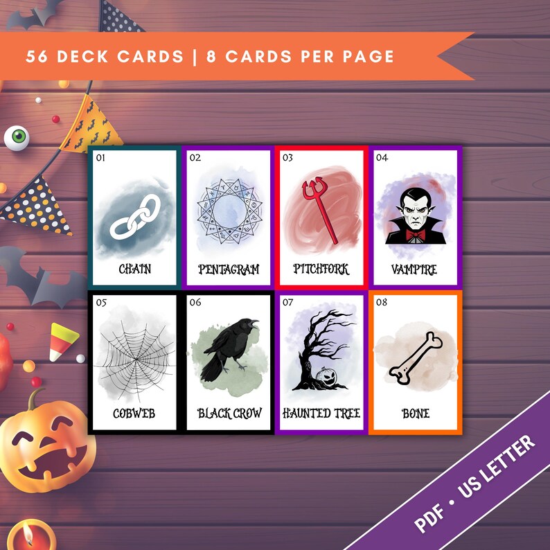 40 Printable Halloween Bingo Cards - Fun Halloween Party Group Game ...