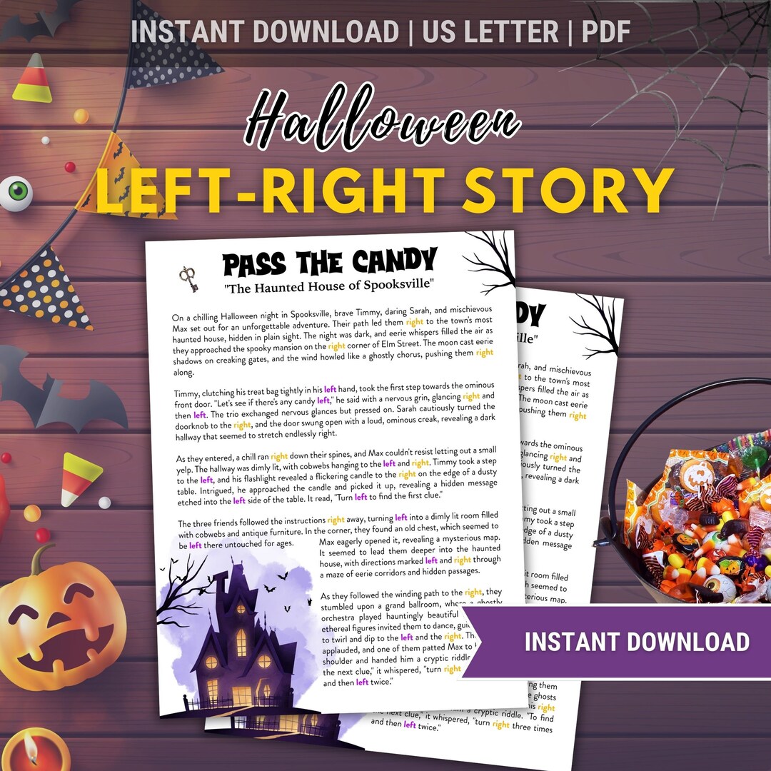 Halloween Left Right Game, Halloween Pass the Candy Game, Halloween ...