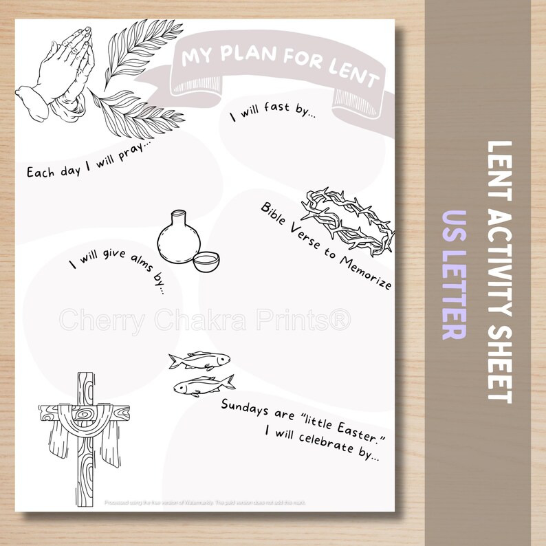 Lent Planner, Ash Wednesday Printable Coloring Page & Activity ...